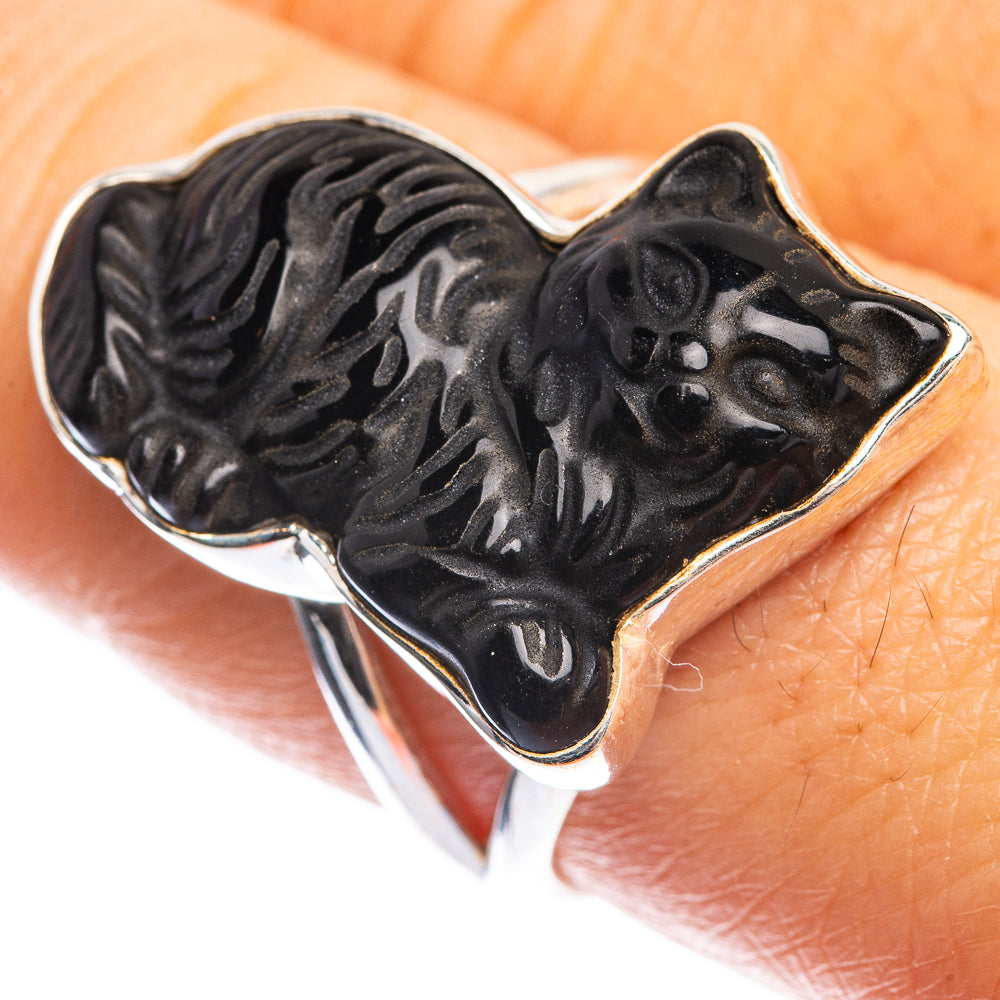 Black Onyx Cat Ring Size 7.5 (925 Sterling Silver) RING143404 – Ana ...