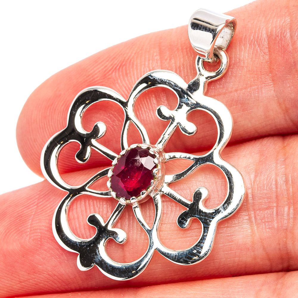 Signature Burmese Ruby Pendant 1 3/8" (.925 Sterling Silver) – Ana ...