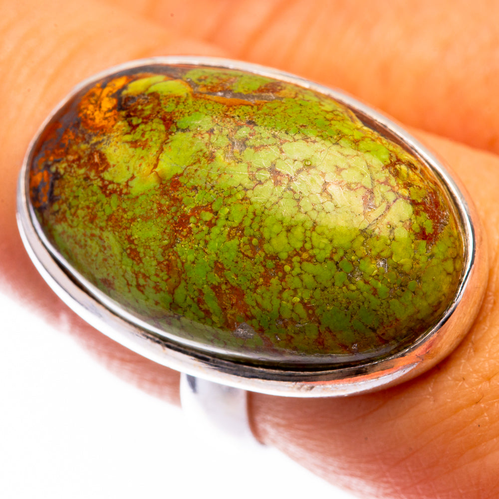 Large Gaspeite Ring Size 7.75 (925 Sterling Silver) R141403 – Ana Silver Co