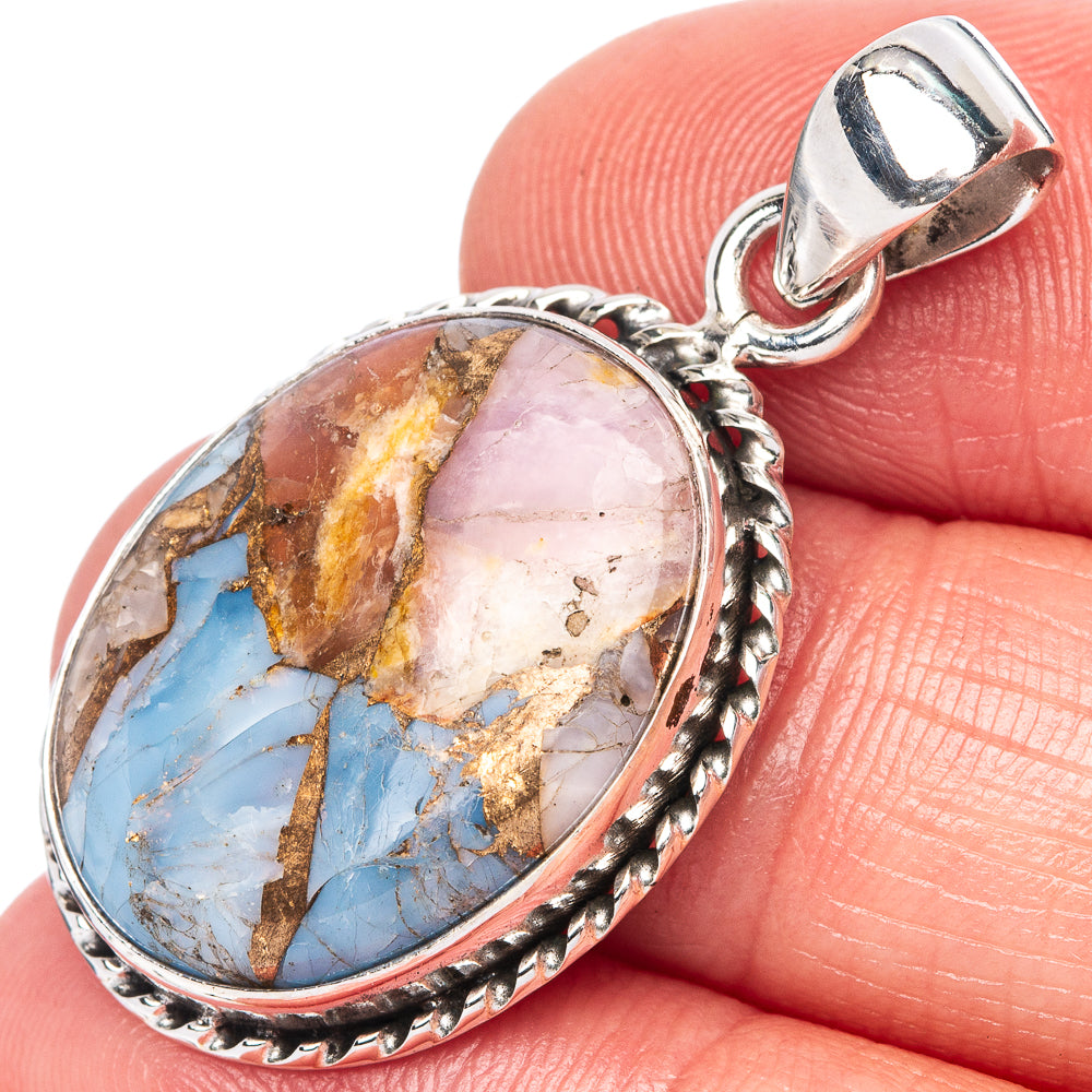 Pink Opal In Kyanite Pendant 1 3/8" (925 Sterling Silver) P42436 – Ana ...