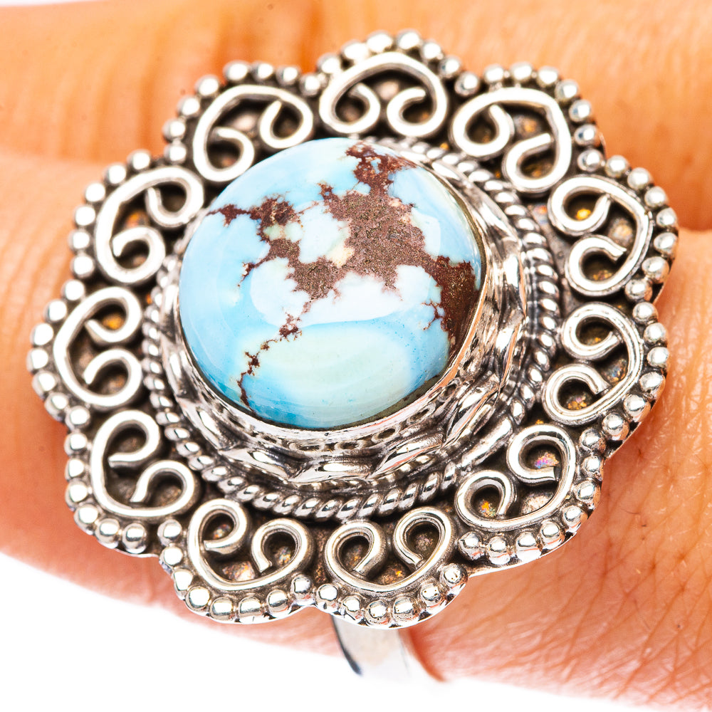 Rare Golden Hills Turquoise Ring Size 9 (925 Sterling Silver) R4261 ...