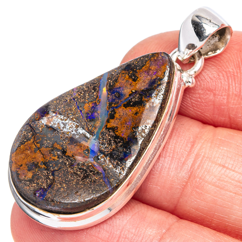 Rare Boulder Opal Pendant 1 5/8" (925 Sterling Silver) P40409 – Ana ...