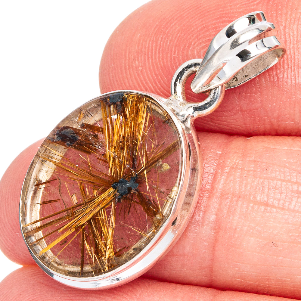 Rare Star Rutilated Quartz Pendant 1 1/4' (925 Sterling Silver) P40533 ...