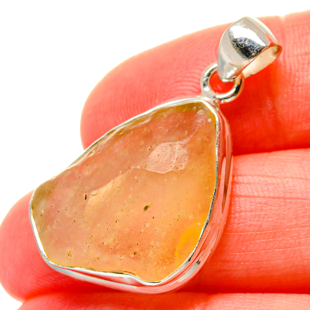 Libyan Glass Pendant 1 3/8" (925 Sterling Silver) PD16997 – Ana Silver Co