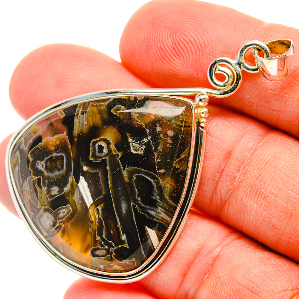 Turkish Tube Agate Pendant 2 1/4" (925 Sterling Silver) PD28544 – Ana ...