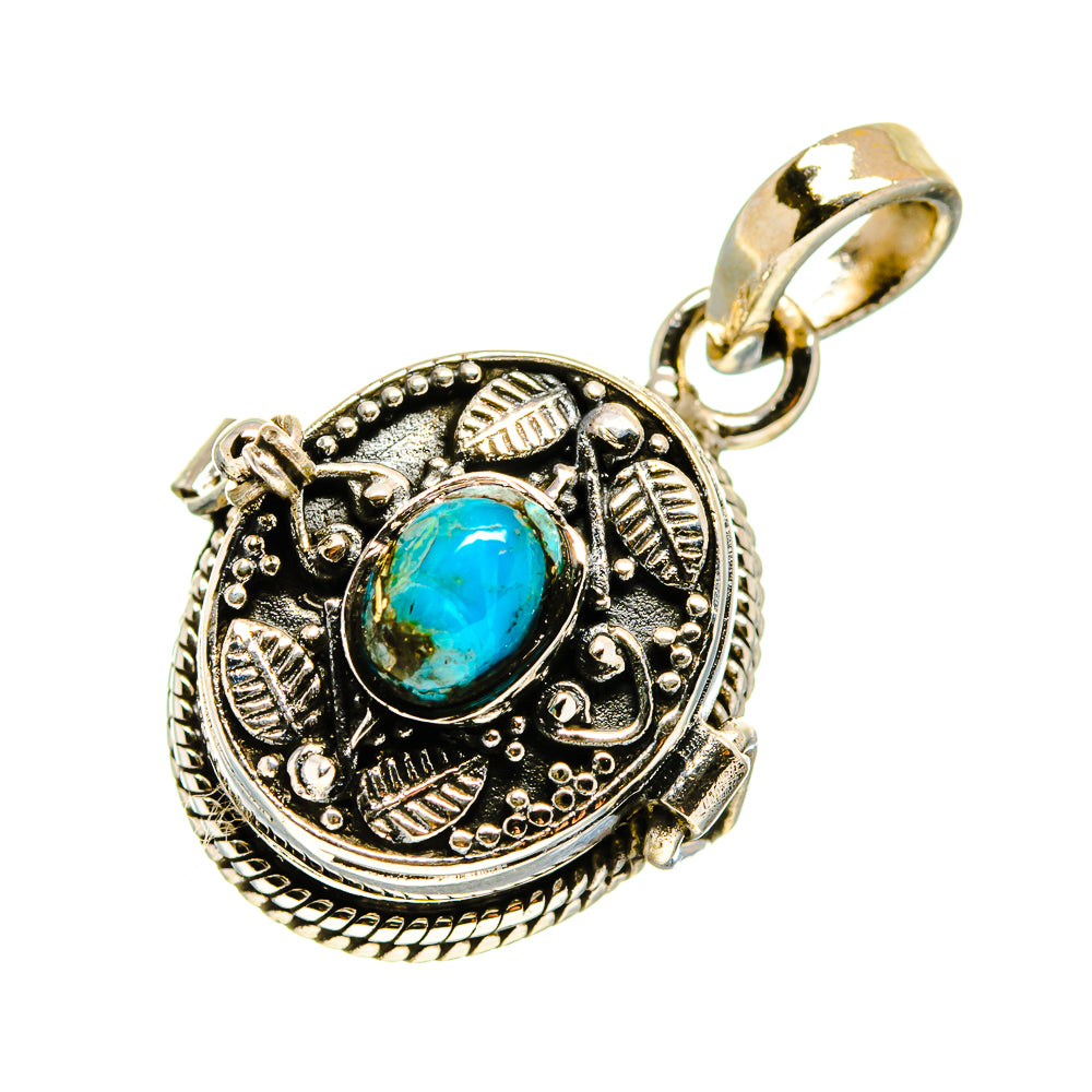 Poison Arizona Turquoise Poison Pendant 1 1/4" (925 Sterling Silver) P ...