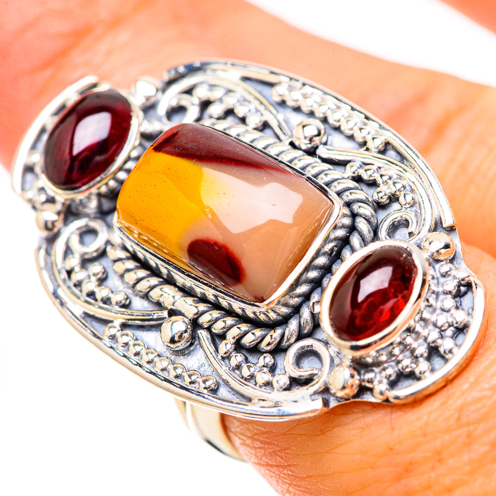 Large Mookaite, Garnet Ring Size 7.5 (925 Sterling Silver) RING133922 ...